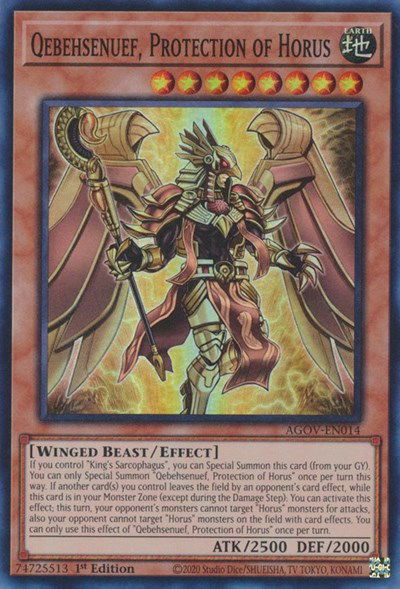 YuGiOh Age of Overlord Qebehsenuef, Protection of Horus AGOV-EN014
