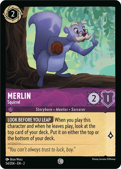 Lorcana Rise of the Floodborn Merlin - Squirrel 54/204