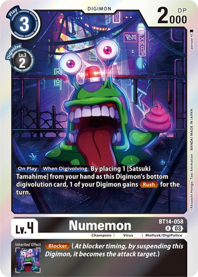 Numemon - BT14-058 R - Blast Ace Booster Digimon - Collectr