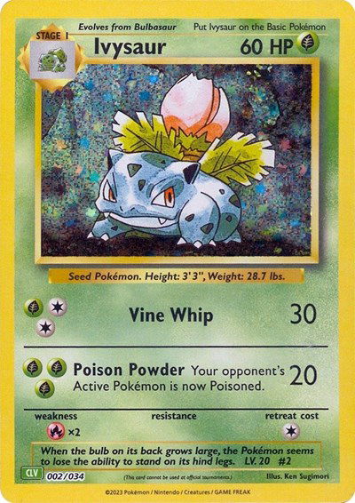 Ivysaur - 002/034 - Trading Card Game Classic Pokemon - Collectr