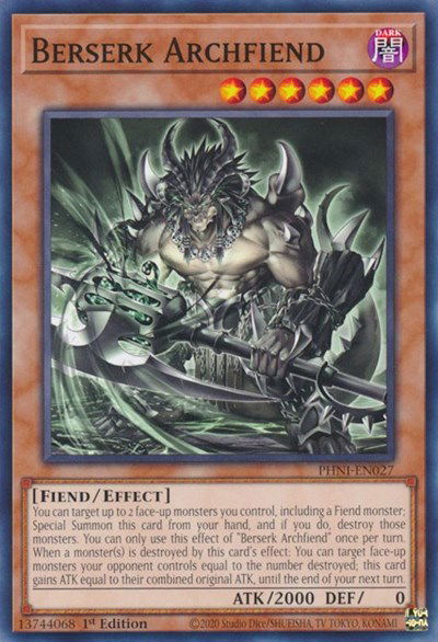 Berserk Archfiend - PHNI-EN027 - Phantom Nightmare YuGiOh - Collectr