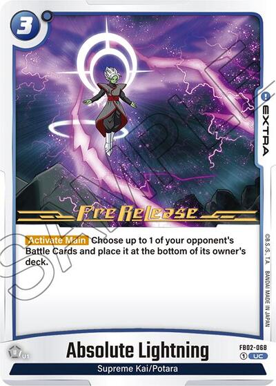 Absolute Lightning - FB02-068 - Blazing Aura Pre-Release Cards Dragon Ball Super Fusion World ...