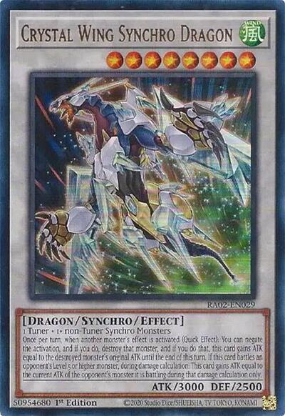 Crystal Wing Synchro Dragon (UR) - RA02-EN029 - 25th Anniversary Rarity ...