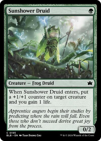 Magic: The Gathering Bloomburrow Sunshower Druid 195