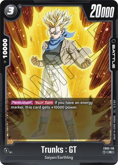 Dragon Ball Super Fusion World Raging Roar Trunks : GT - FB03-119 FB03-119