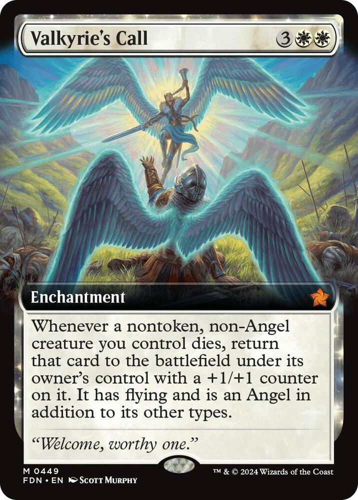 Valkyrie's Call (Extended Art) - 449 - Foundations Magic: The Gathering ...