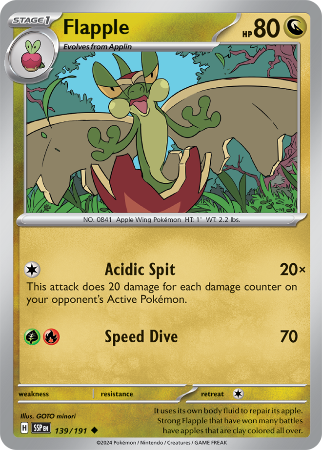 Flapple - 139/191 - Surging Sparks Pokemon - Collectr