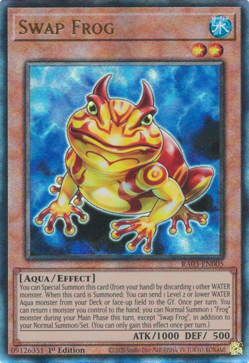YuGiOh Quarter Century Bonanza Swap Frog (UTR) RA03-EN005