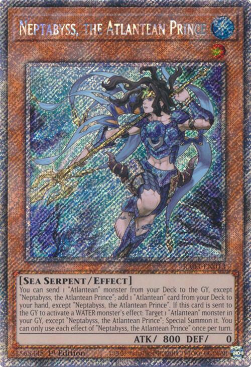 Neptabyss, the Atlantean Prince (Platinum Secret Rare) - RA03-EN013 ...