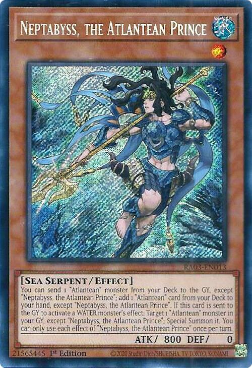 Neptabyss, the Atlantean Prince (Secret Rare) - RA03-EN013 - Quarter ...