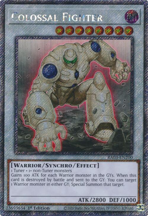 Colossal Fighter (Platinum Secret Rare) - RA03-EN200 - Quarter Century ...