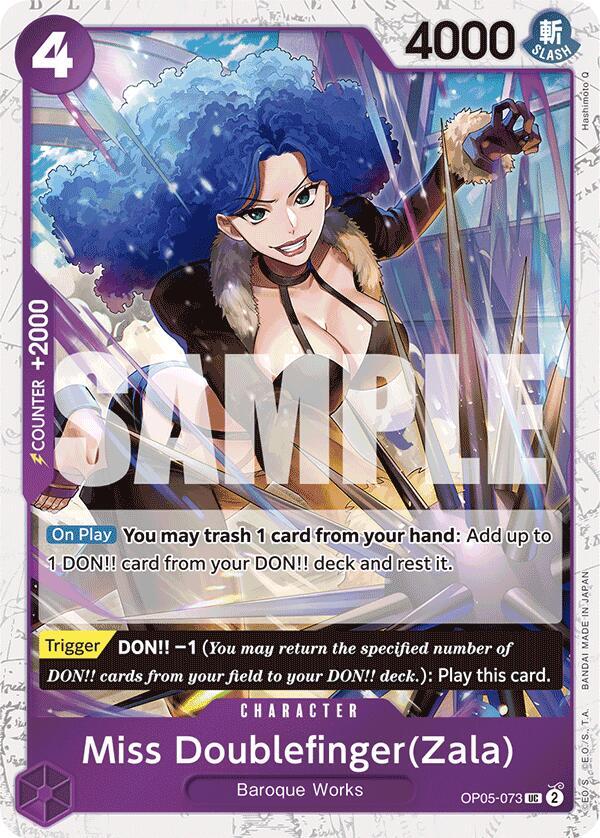 Miss Doublefinger(Zala) (Jolly Roger Foil) - OP05-073 - Premium Booster ...