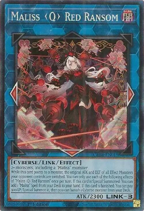 YuGiOh Crossover Breakers Maliss Q Red Ransom (CR) CRBR-EN018