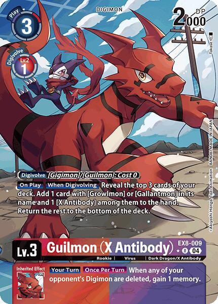 Digimon Chain of Liberation Guilmon (X Antibody) (Alternate Art) EX8-009 R