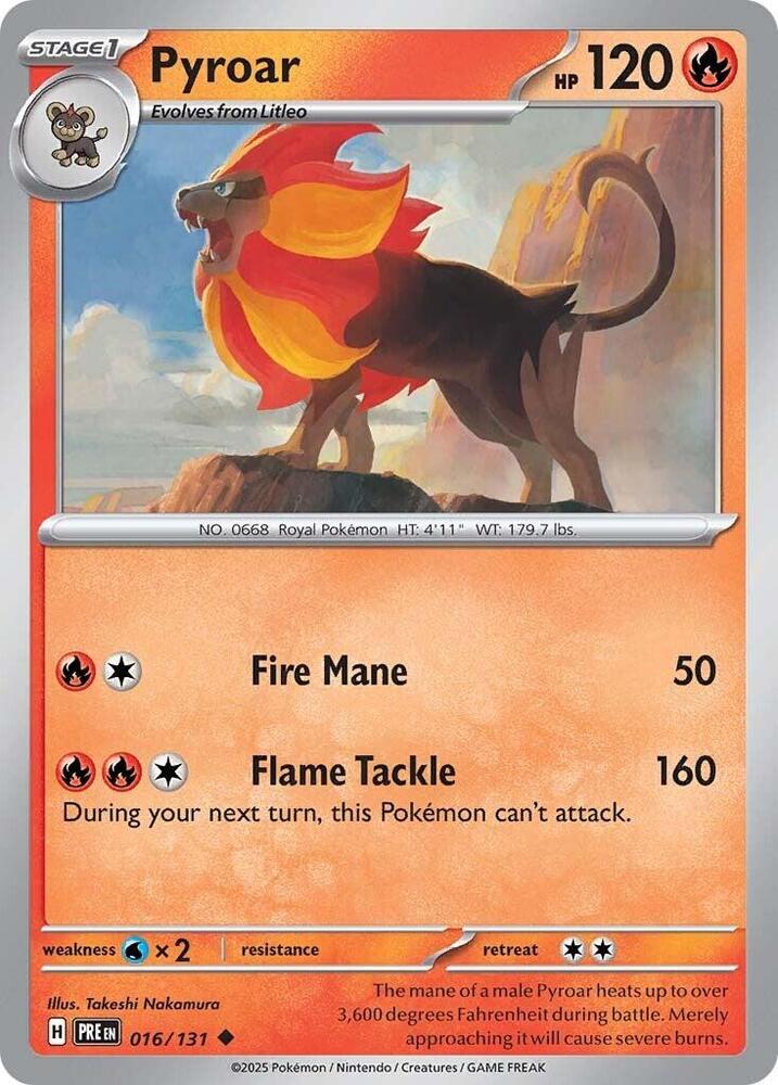 Pokemon Prismatic Evolutions Pyroar 016/131