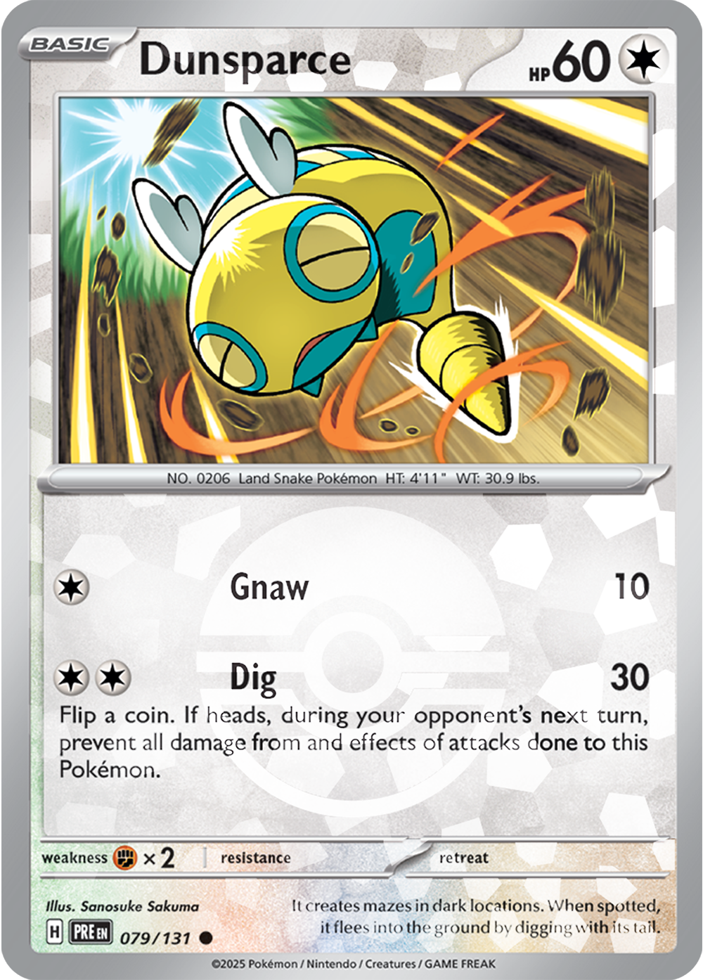 Dunsparce (Poke Ball Pattern) - 079/131 - Prismatic Evolutions Pokemon ...