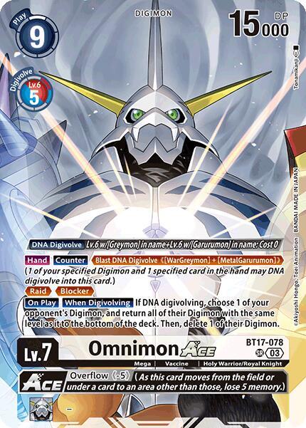 Omnimon ACE (Omnimon Binder Set) - BT17-078 SR - Secret Crisis Digimon ...