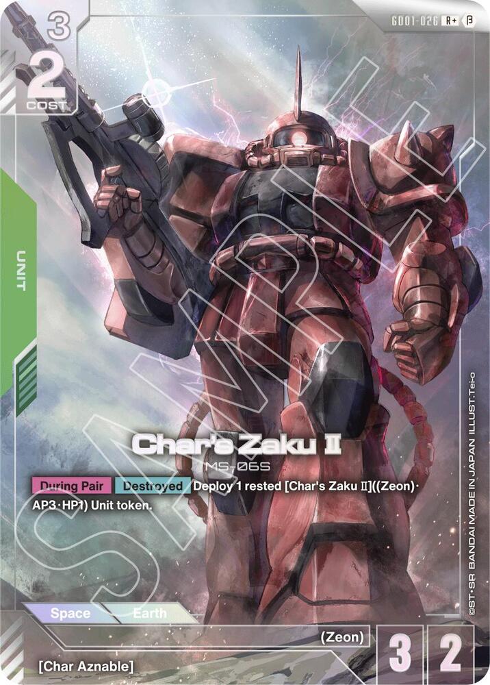 Gundam Card Game Edition Beta Char's Zaku II (R+) GD01-026
