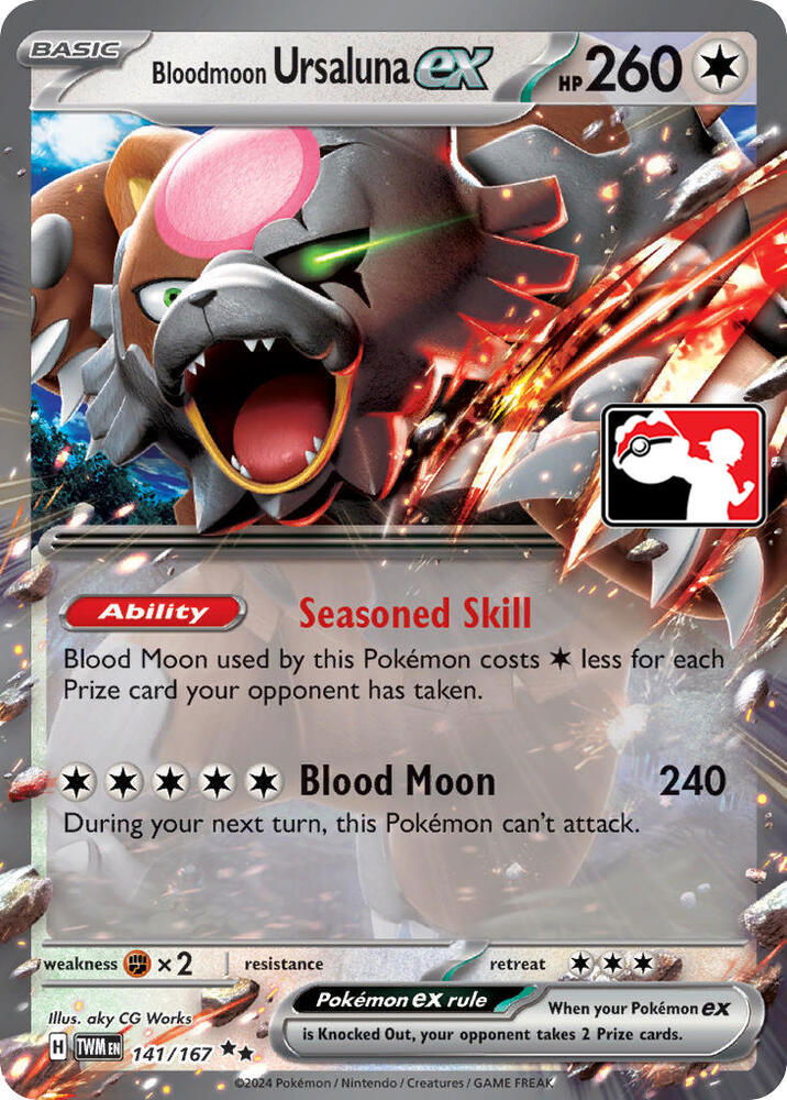 Pokemon Prize Pack Series One Bloodmoon Ursaluna ex 141/167