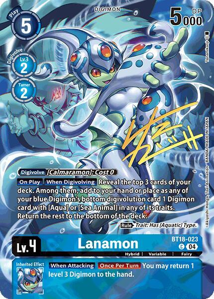 Lanamon (Rare Pull) - BT18-023 C - World Convergence Digimon - Collectr