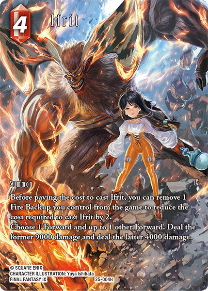 Ifrit (Full Art) - 25-004H - Tears of the Planet Final Fantasy TCG ...