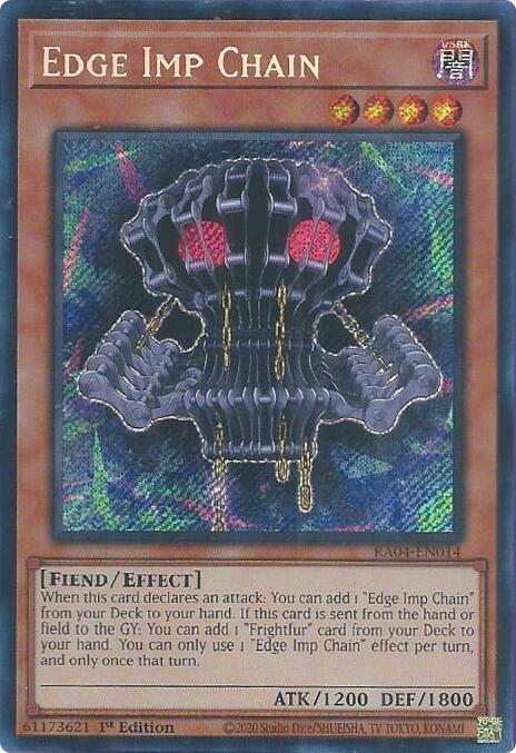 YuGiOh Quarter Century Stampede Edge Imp Chain (Secret Rare) RA04-EN014