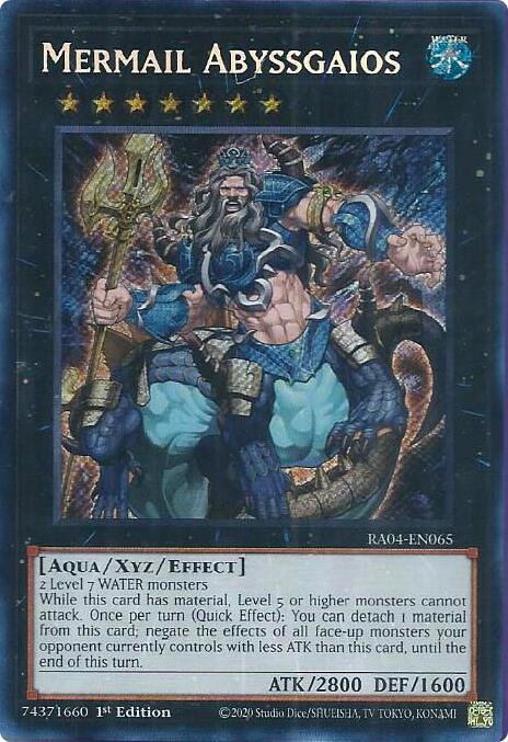 Mermail Abyssgaios (Secret Rare) - RA04-EN065 - Quarter Century ...