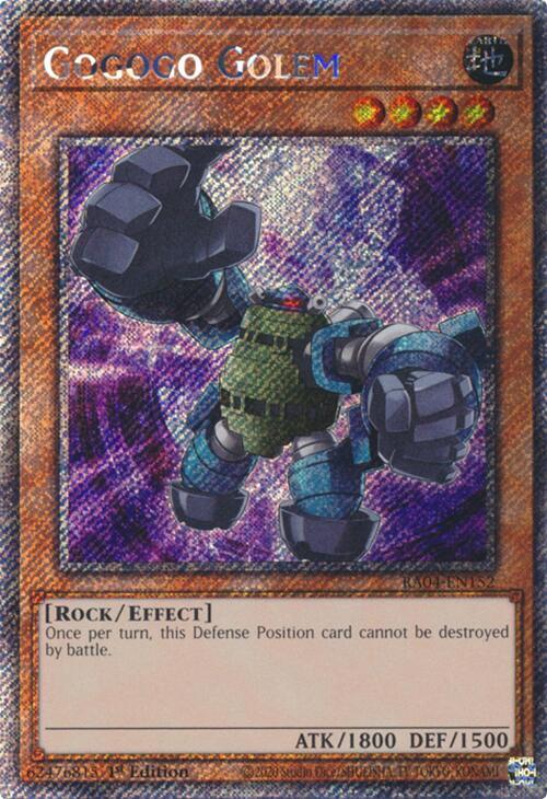 YuGiOh Quarter Century Stampede Gogogo Golem (Platinum Secret Rare ...