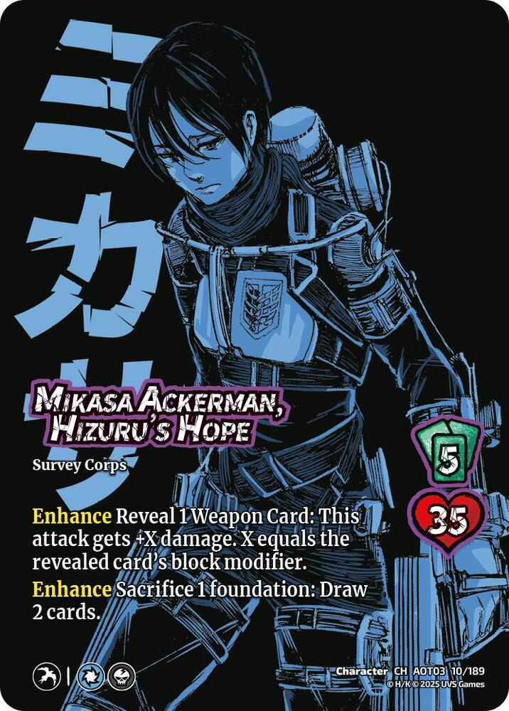 UniVersus Attack on Titan: Apocalypse Mikasa Ackerman, Hizuru's Hope 10/189