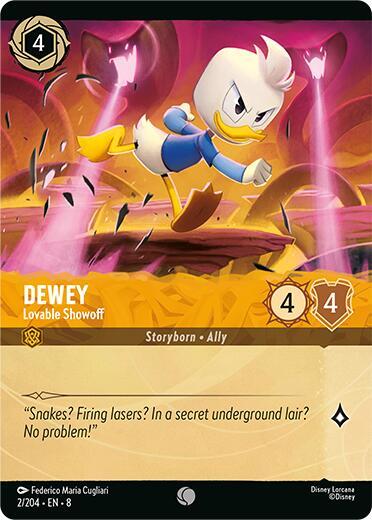 Dewey - Lovable Showoff (Foil) - 2/204 - Reign of Jafar Lorcana - Collectr