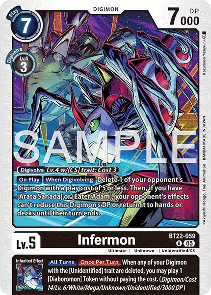 Digimon Cyber Eden Infermon BT22-059 U