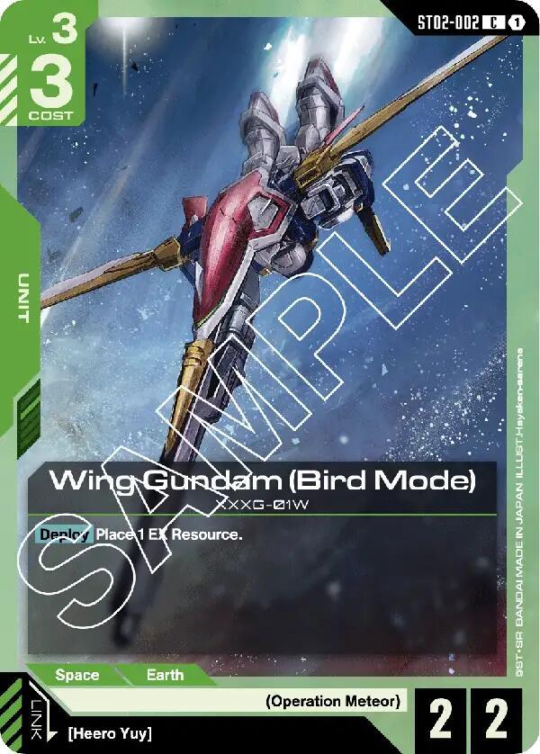 Wing Gundam (Bird Mode) - ST02-002 - Starter Deck 02: Wings of Advance ...