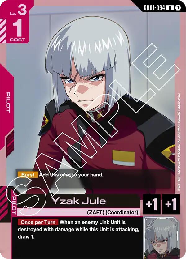 Gundam Card Game Newtype Rising Yzak Jule GD01-094