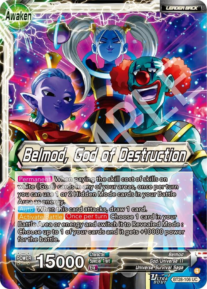 Dragon Ball Super Prismatic Clash Belmod // Belmod, God of Destruction ...