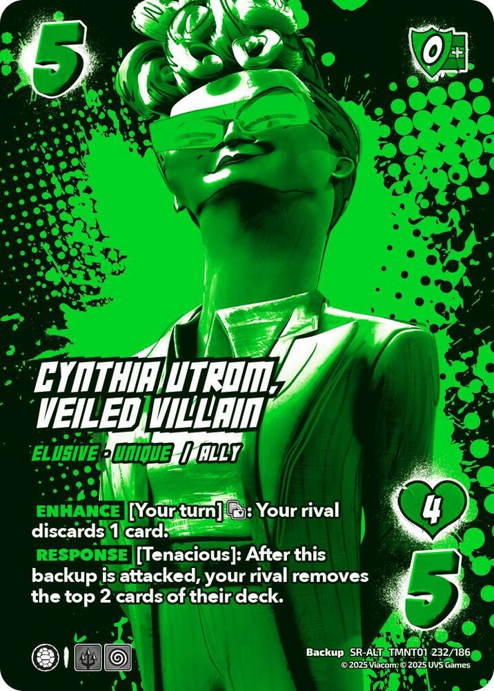 Cynthia Utrom, Veiled Villain (Alternate Art) - TMNT01 232/186 ...