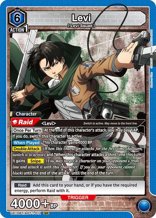 Levi (011) - UE10BT/AOT-1-011 - Attack on Titan Union Arena - Collectr