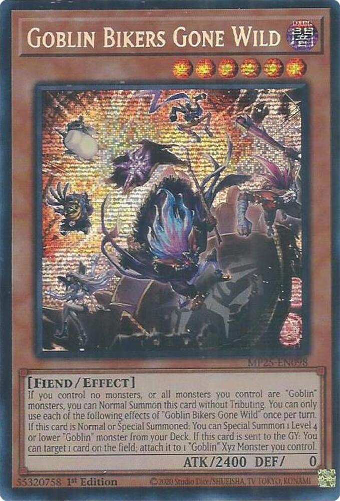 Goblin Bikers Gone Wild - MP25-EN098 - 2025 Mega-Pack YuGiOh - Collectr