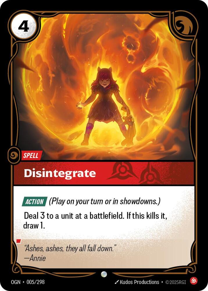 Disintegrate - 005/298 - Origins Riftbound - Collectr