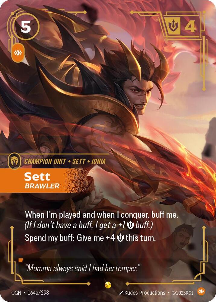 Sett - Brawler (Alternate Art) - 164a/298 - Origins Riftbound - Collectr