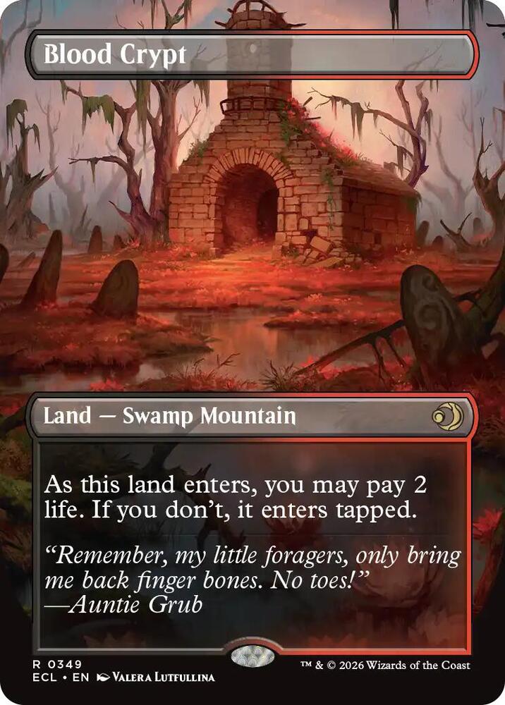Blood Crypt (Borderless) - 349 - Lorwyn Eclipsed Magic: The Gathering ...
