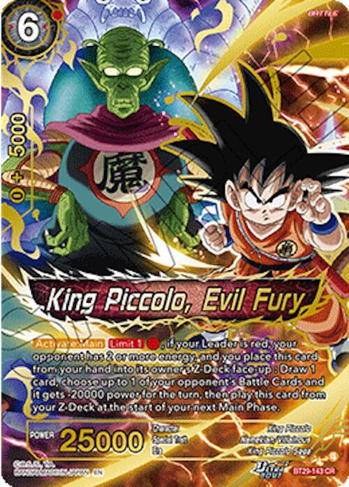King Piccolo, Evil Fury - BT29-143 - Fearsome Rivals Dragon Ball Super ...