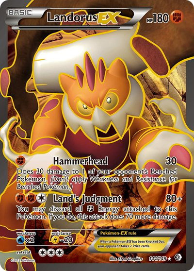 Landorus EX (144 Full Art) - 144 - Boundaries Crossed Pokemon - Collectr