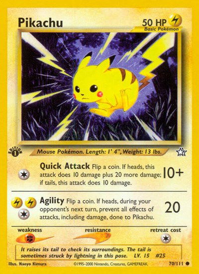 Pokemon Neo Genesis Pikachu 70